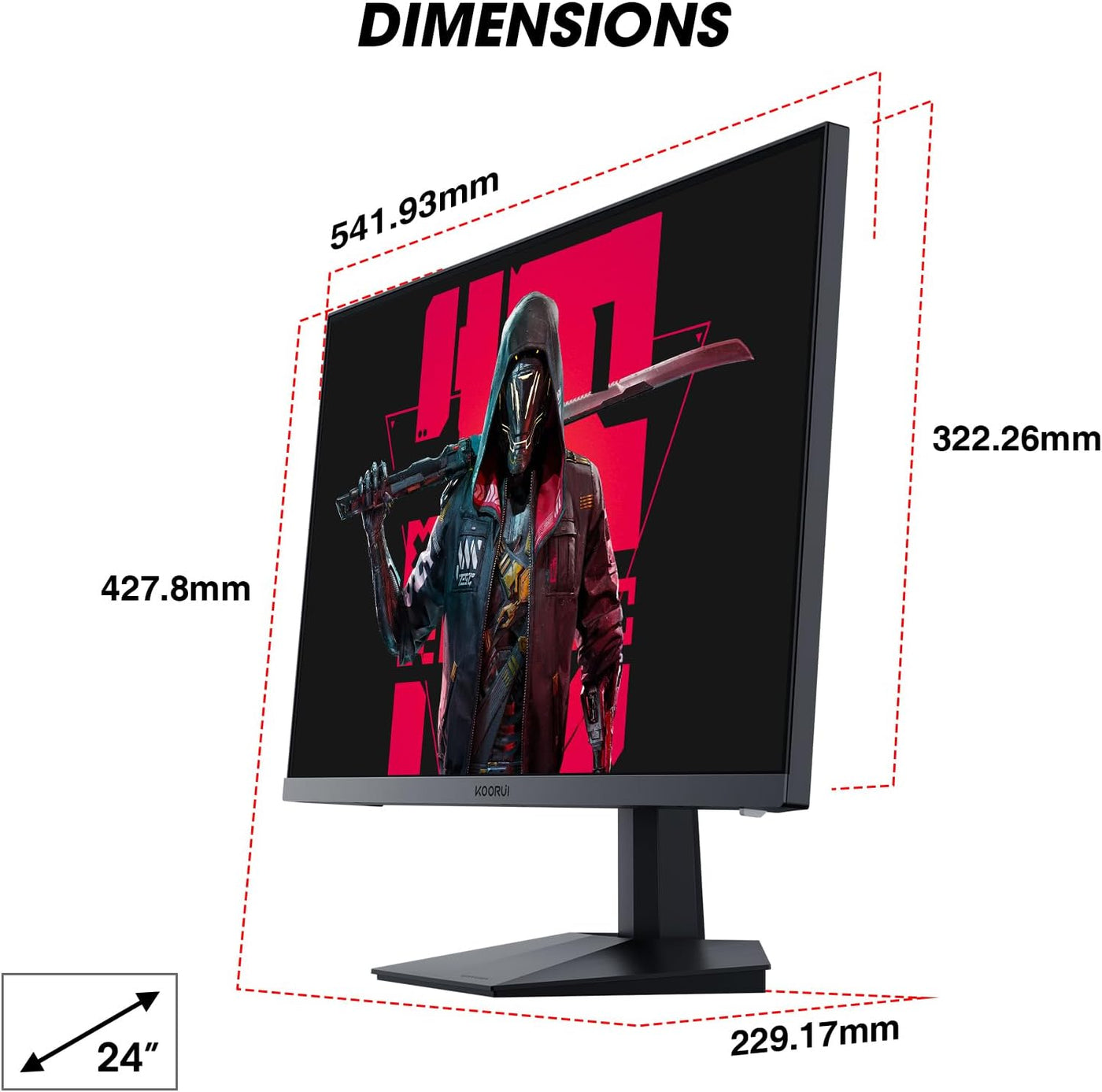 Koorui 24 Inch FHD 165Hz IPS Gaming Monitor with Adaptive Sync – KOORUI US